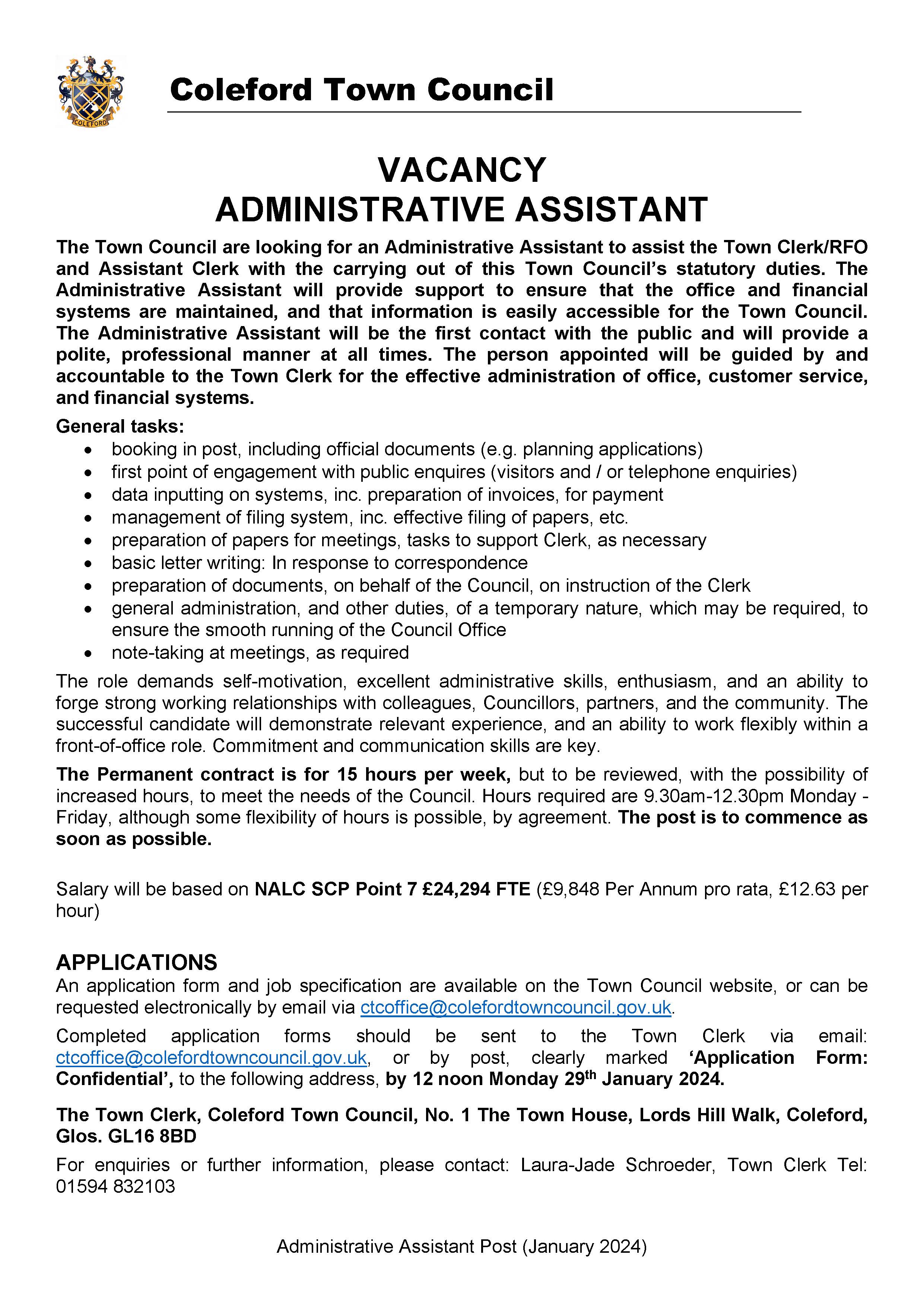 Home - colefordtowncouncil.gov.uk